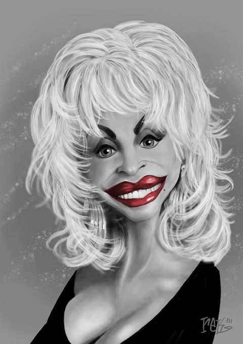 Dolly Parton Caricature - Rick Baldwin Studio